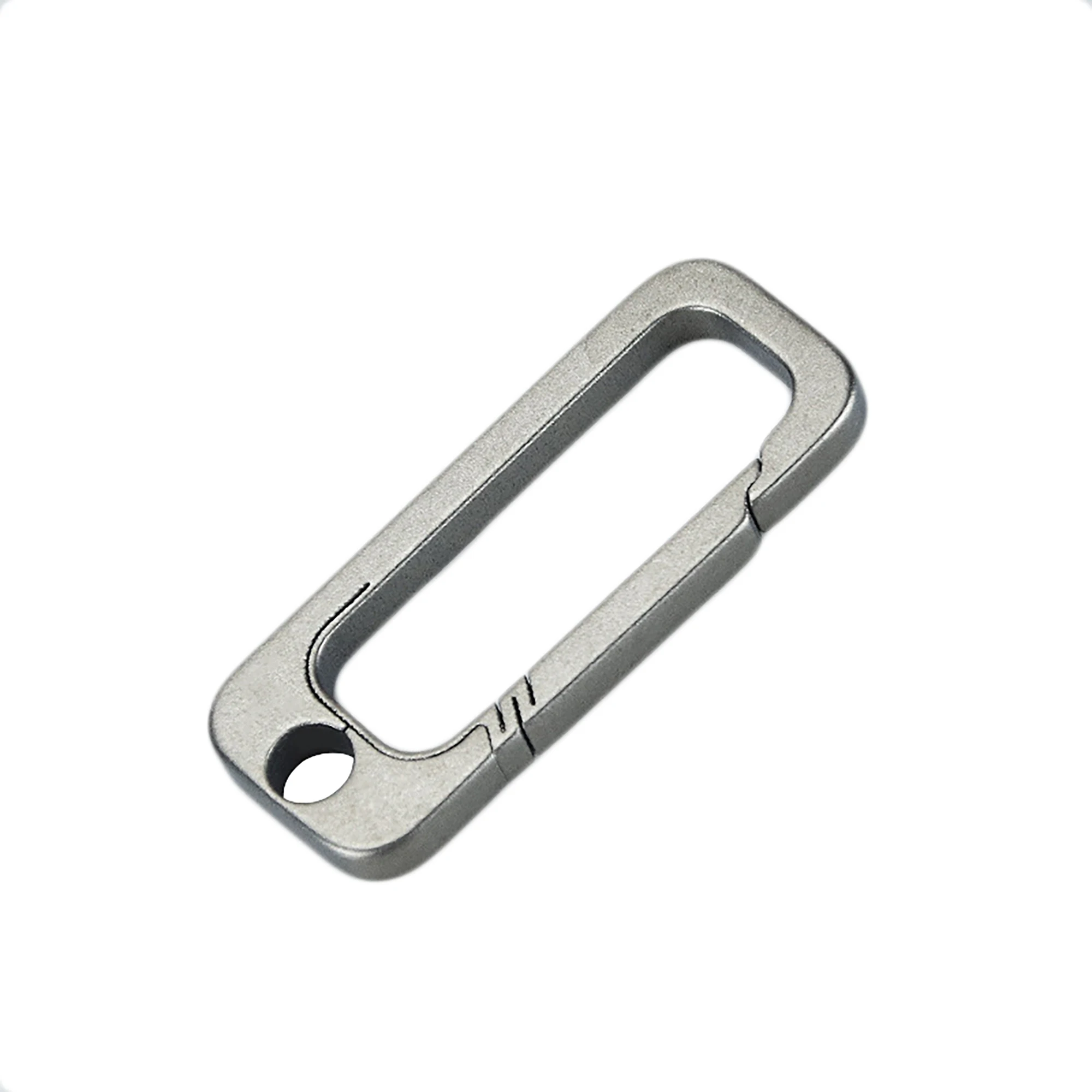 Lasered-TC4-Ti-keychain-Solid-titanium-rectangle-snap-Lock-Carabiner ...