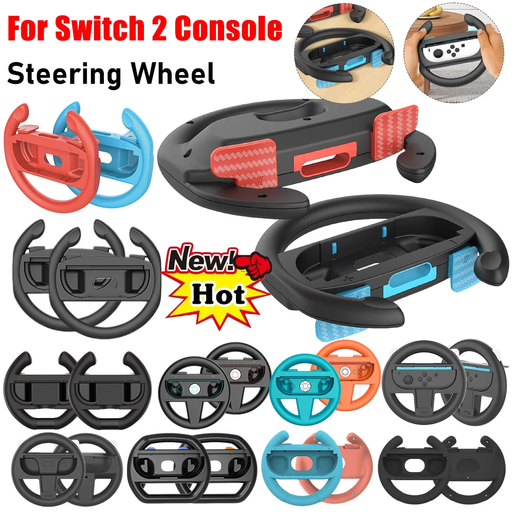 2PCS/Set Steering Wheels for Switch 2 Left Right Racing Game Steering ...