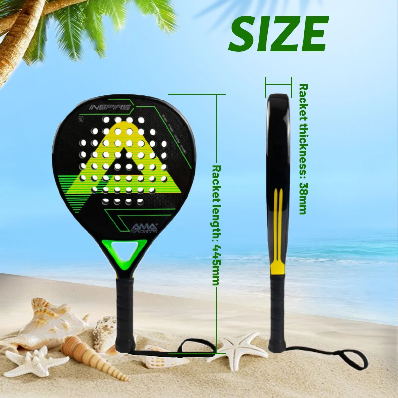 Original Padel Racket Carbon Fiber 3K Paddle Shovel Paddleball Racket ...