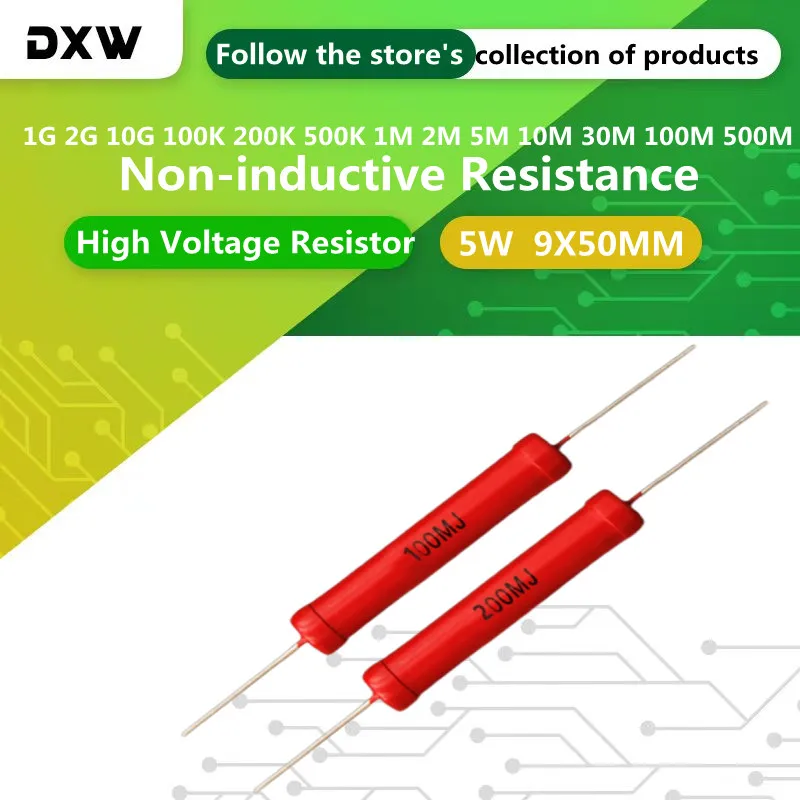 2pcs-Lot-High-Voltage-Resistor-1G-2G-10G-100K-200K-500K-1M-2M-5M-10M ...