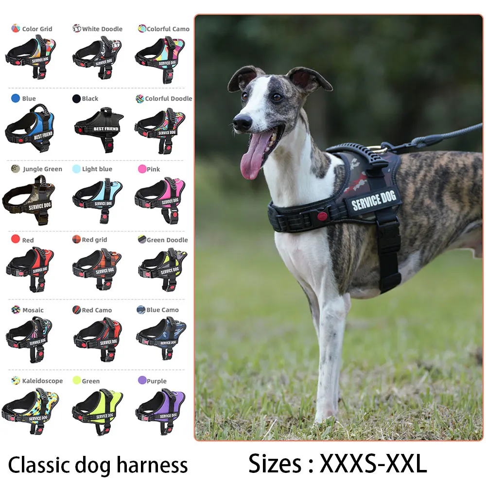 Pet-Customizable-Harness-Vest-For-Small-Medium-Large-Dog-Classic-Luxury ...