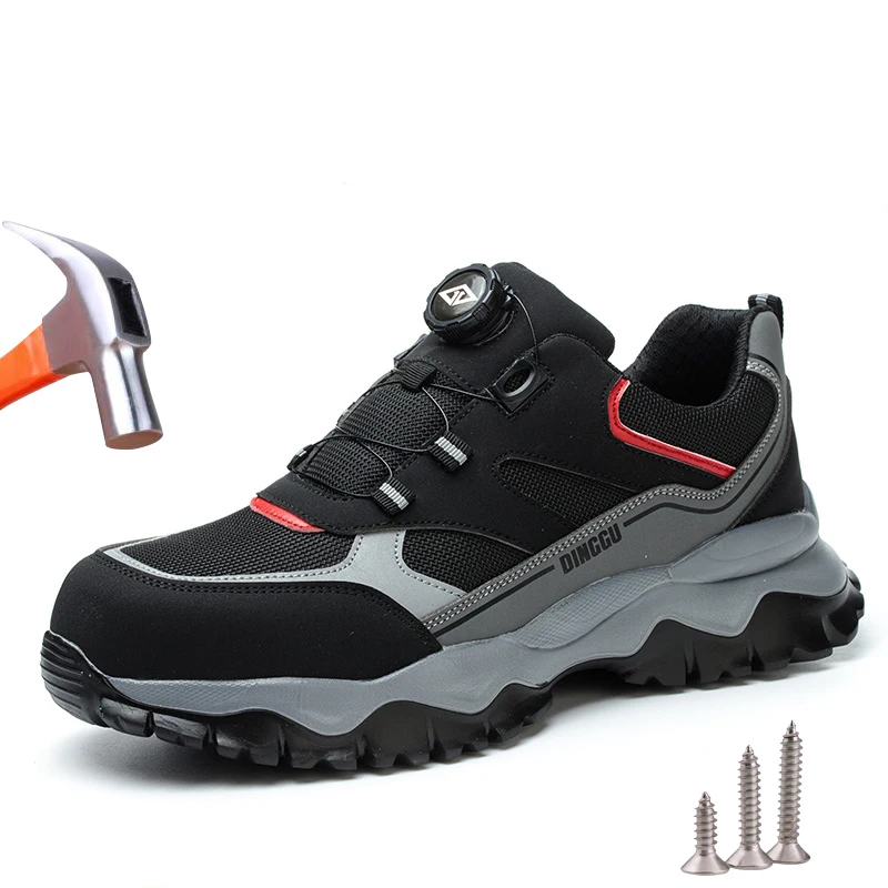 Rotating-Button-Safety-Shoes-Men-Steel-Toe-Work-Shoes-Anti-smash-Anti ...