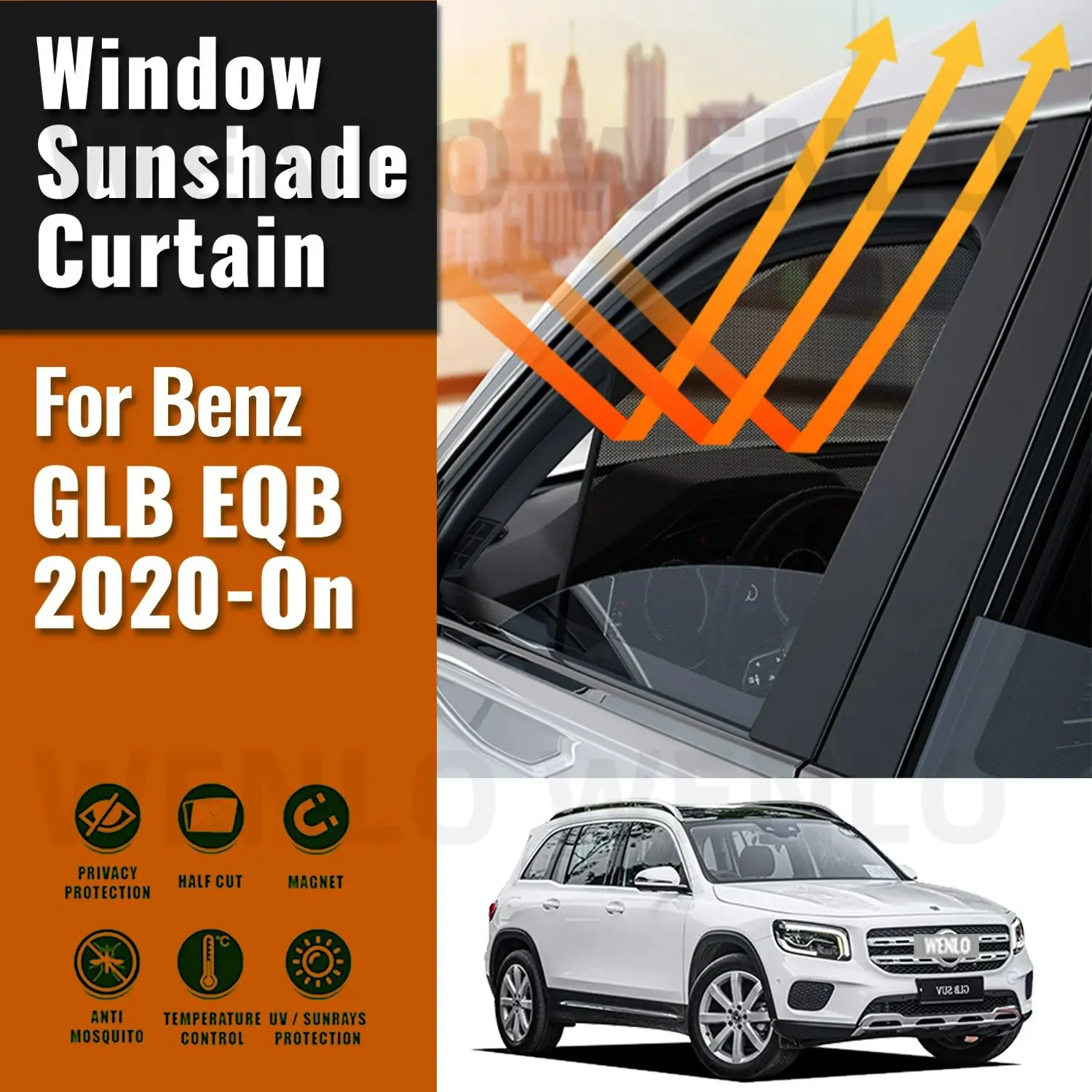 For-Mercedes-Benz-GLB-EQB-2020-2021-2022-2023-2024-Car-Sunshade-Visor ...