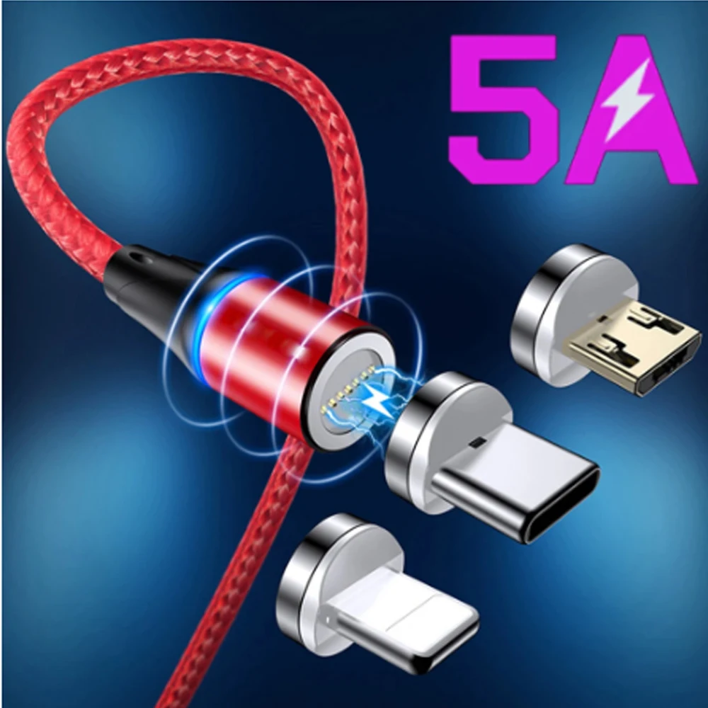 5A Magnetische USB Kabel Schnelle Lade Typ C Kabel Magnet Ladegerät ...