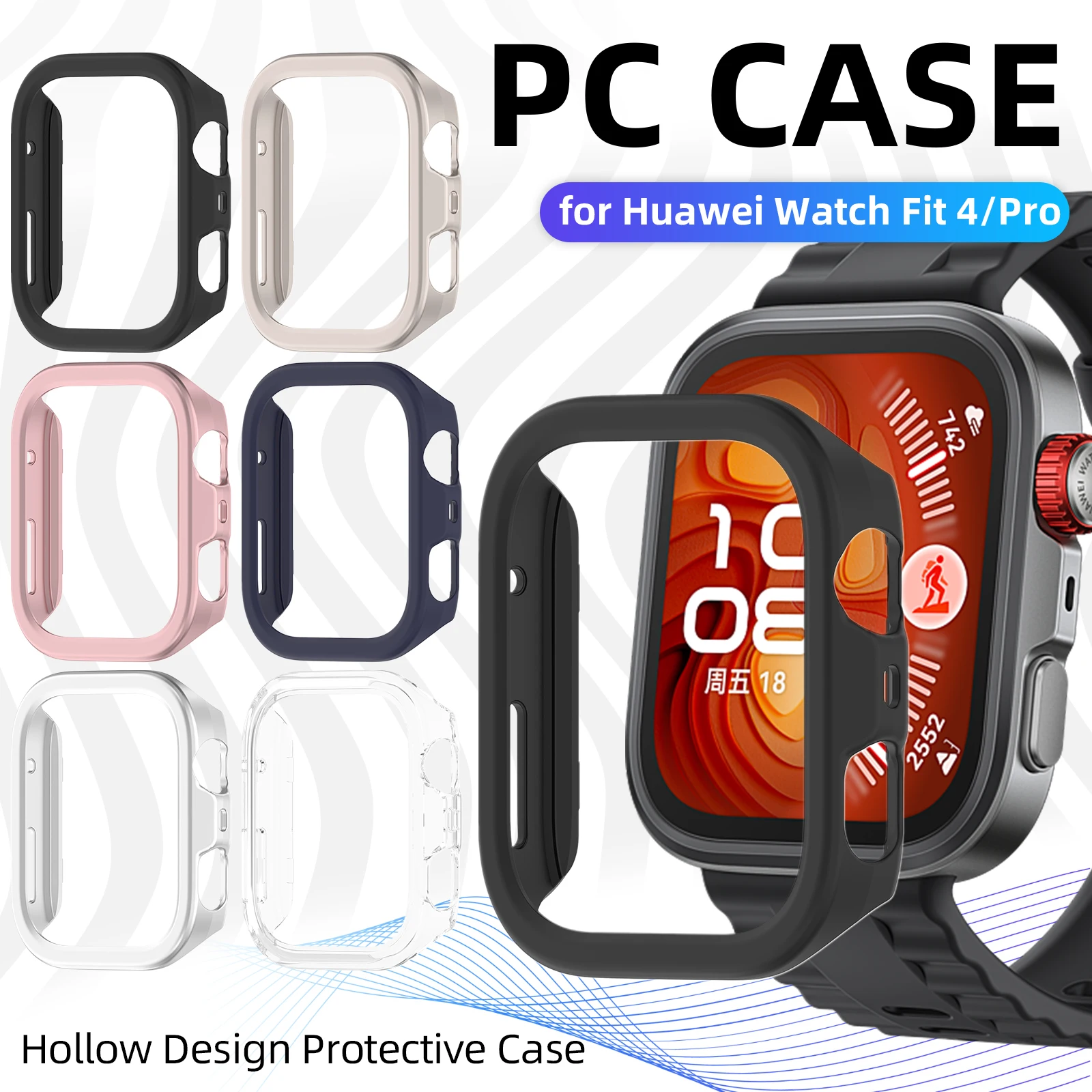 PC Hard Case for Huawei Watch Fit 4/4 Pro, Shockproof Bumper Shell ...
