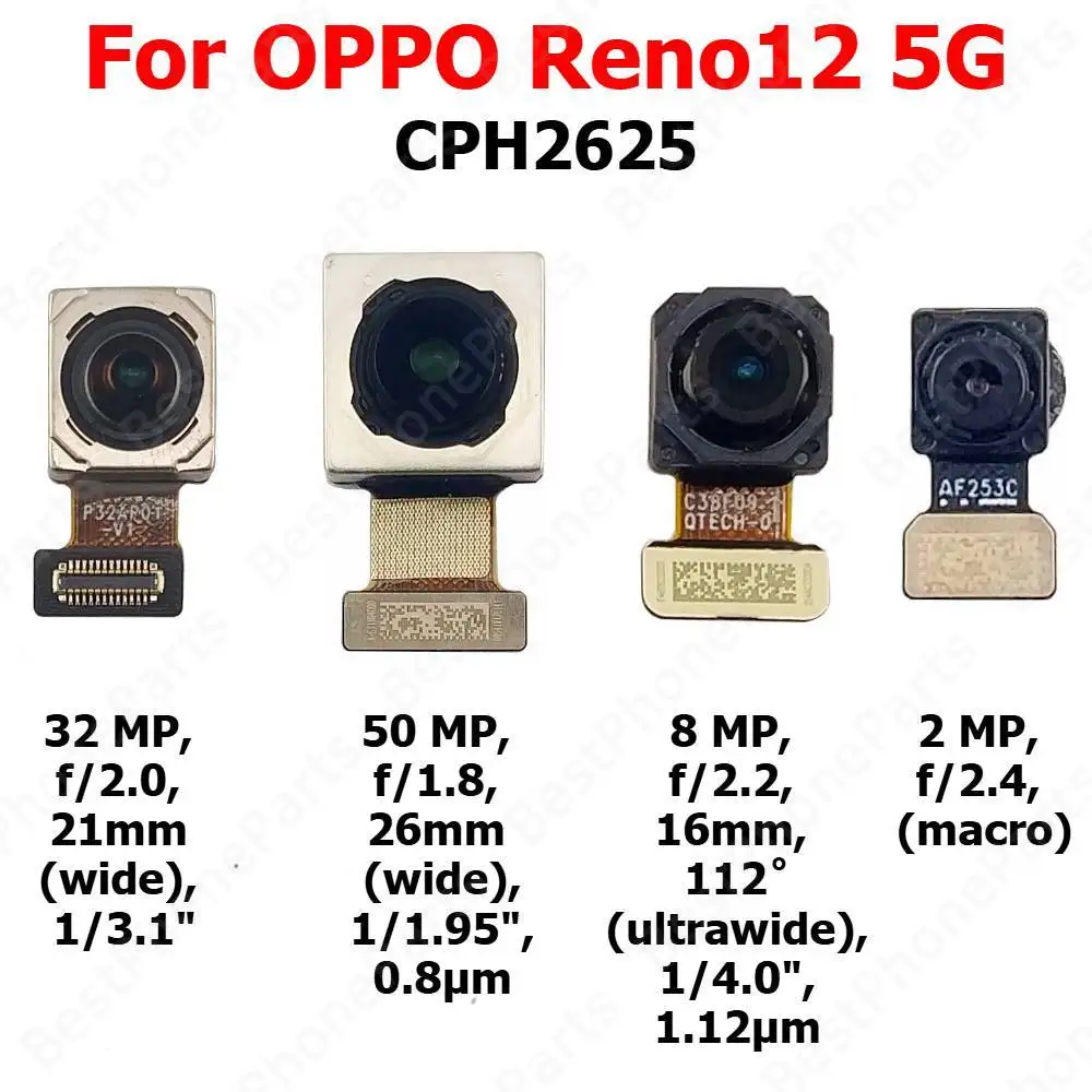 Rear Front Camera For OPPO Reno12 Reno 12 5G Backside Facing Frontal ...