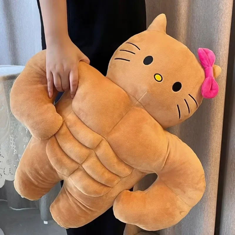 Coj-n-Kawaii-Sanrio-Anime-Muscle-Doll-Hello-Kitty-piel-negra-almohada ...