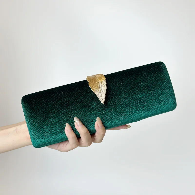 2023-New-Velvet-Women-Wedding-Dinner-Cluth-Bags-Laves-Clutch-Long-Purse ...