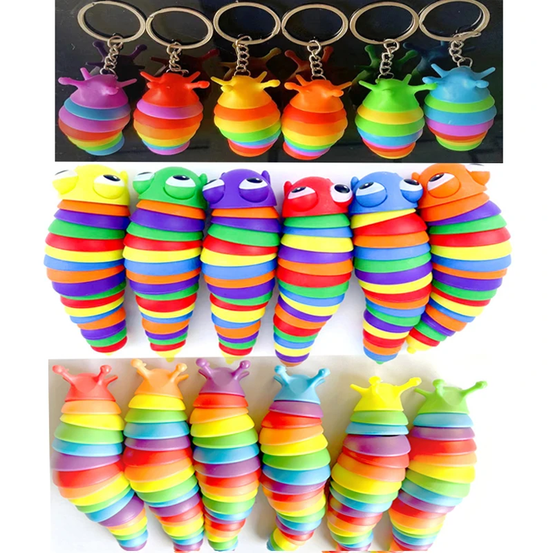 Stress Reliever Toys Fidget Toys Children Adult Slug Puzzle Peristalsis ...