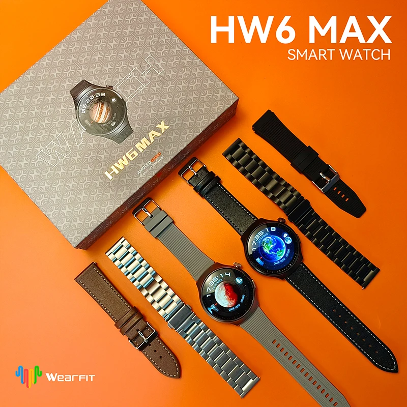 HW6 max AMOLED avec trois Bracelets SILVER - KATEK Smartwatch & Electronics