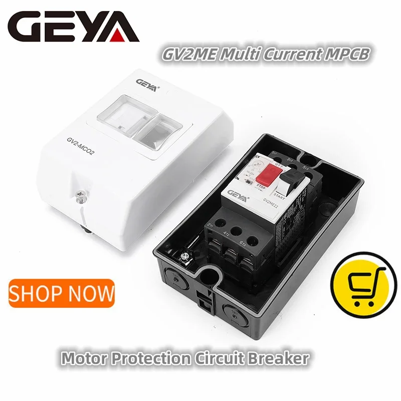 GEYA-GV2ME-Motor-Protection-Breaker-MPCB-Motor-Starter-Motor-Circuit-Breaker-Push-Button-3P ...