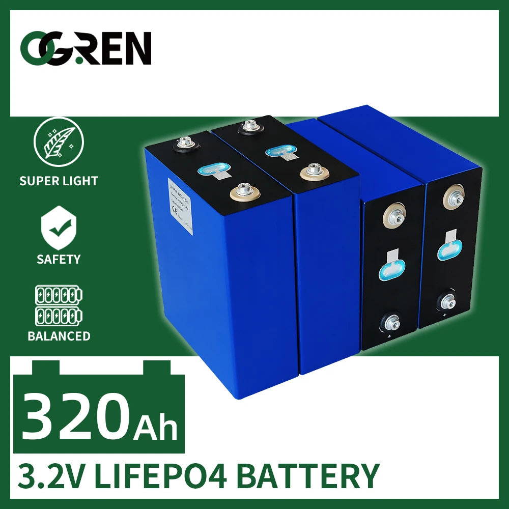 3.2V 320AH Lifepo4 310AH 1/4/8/16/32PCS Grade A Rechargeable Battery ...