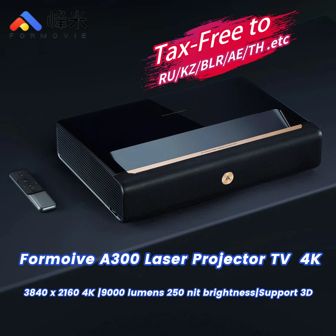 Formoive A300 4K Laser Projector 9000 Lumens 250nits 3D Home Theater Projection TV 3840*2160 ...