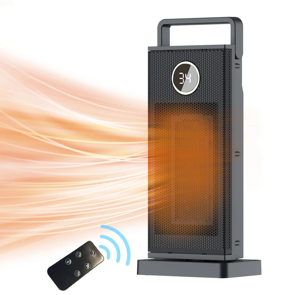 Electric Heater 2000W PTC Ceramic 12H Timer Fast Heating Fan Remote ...