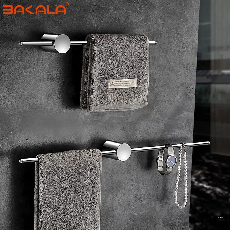 Bakala 40/50cm Movable Towel Rack Towel Hanger Bath Towel Holder Wall ...