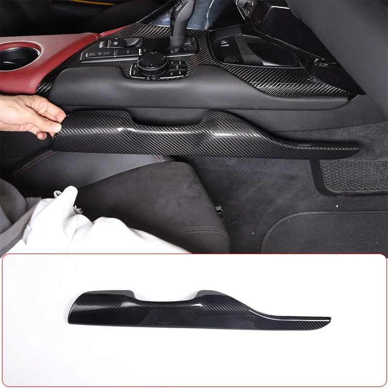 Real Carbon Fiber Car Center Console Side Panel Decorative Strip For ...