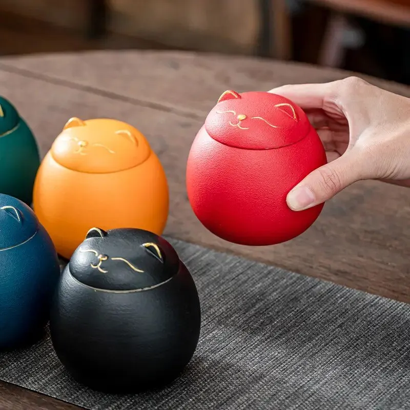 1pcTea-Storage-Jar-Lucky-Cat-Tea-Can-Cute-Tea-Jar-Tea-Storage-Box ...