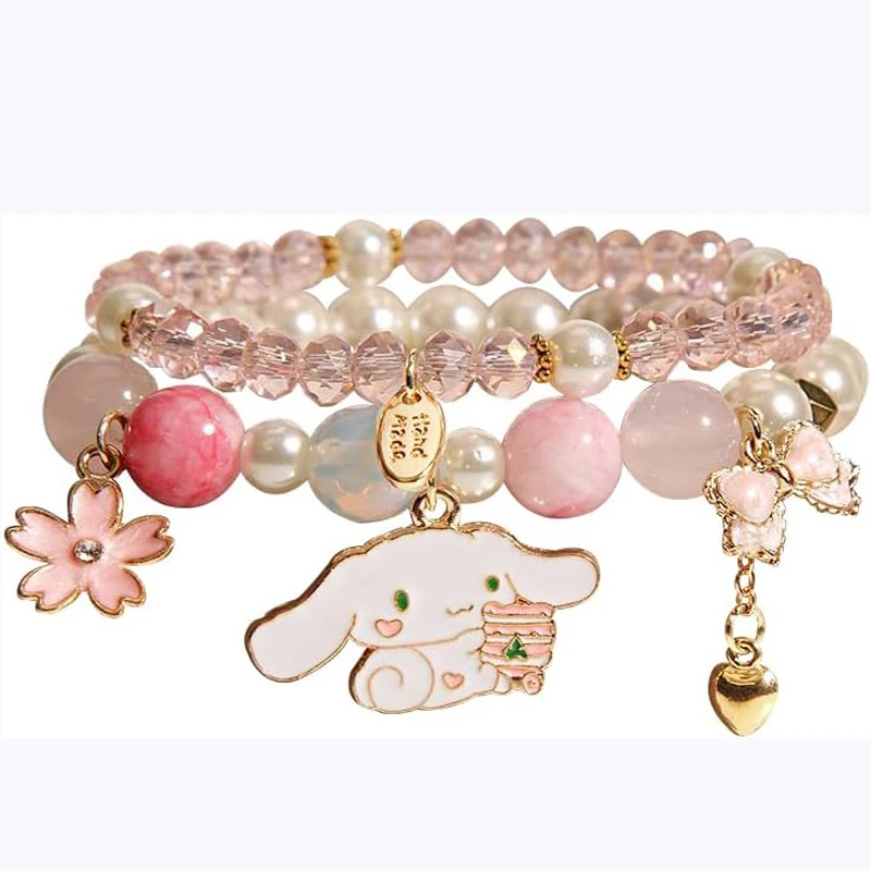 Pulsera-de-cuentas-de-cristal-Kawaii-para-ni-as-y-mujeres-brazalete-de ...