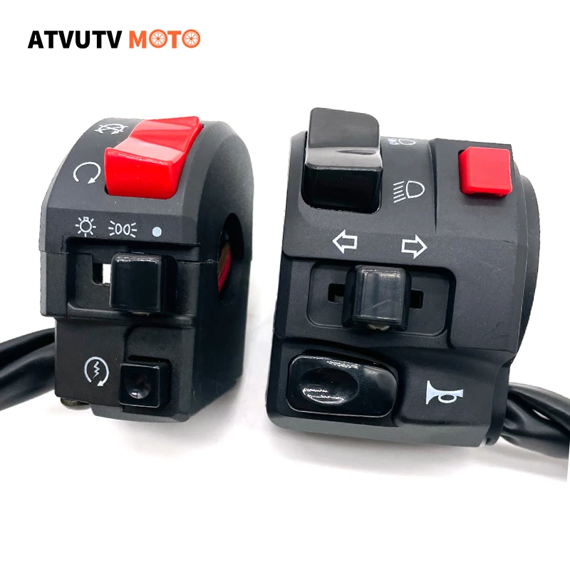22mm-Motorcycle-Switches-Motorbike-Horn-Button-Turn-Signal-Electric-Fog ...