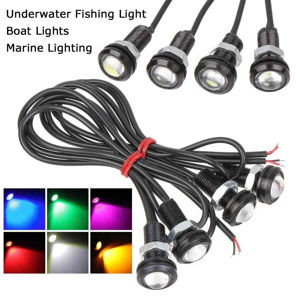 4Pcs New 12V 5W LED Marine Lighting Boat Lights Spotlighting Underwater ...