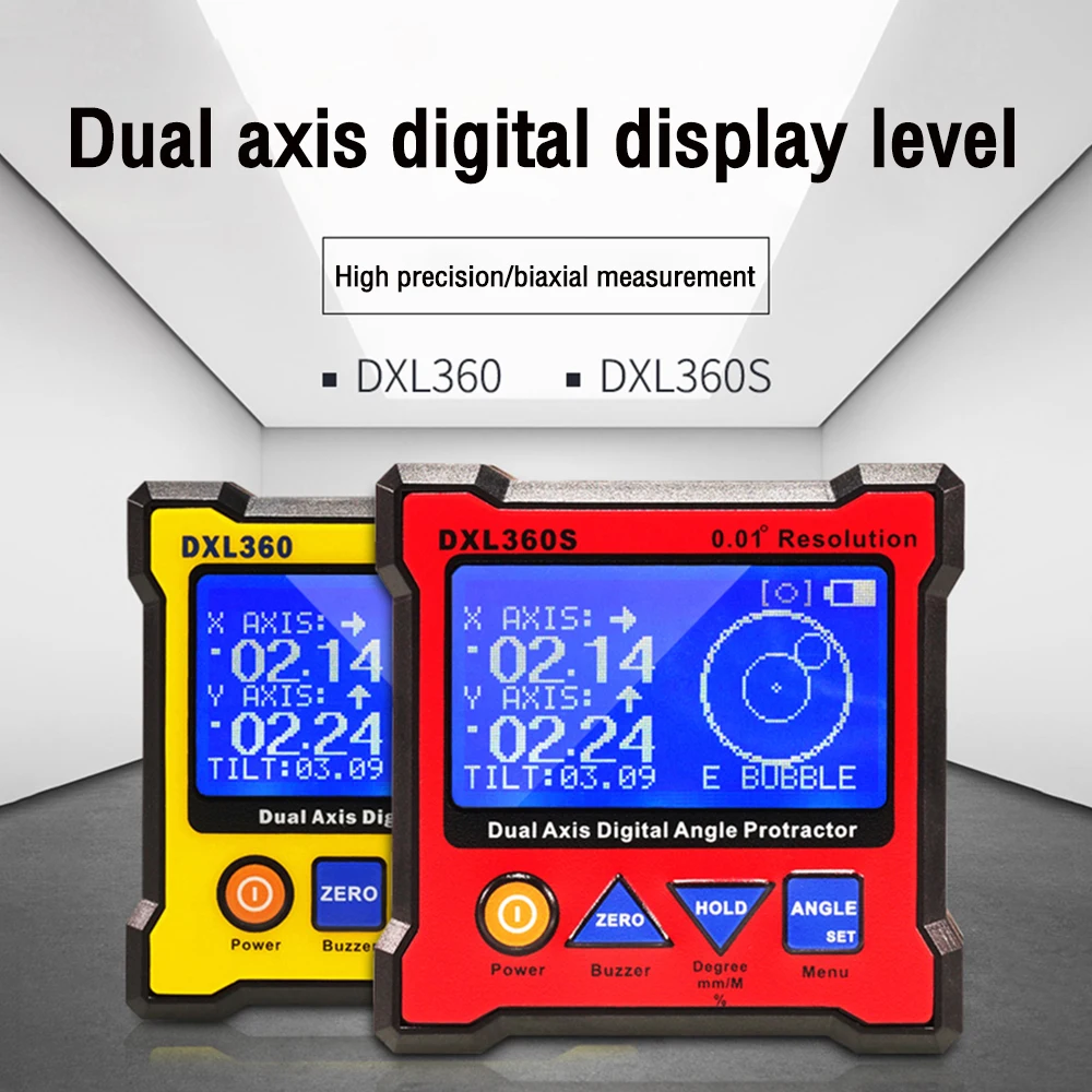 DXL360S-high-precision-dual-axis-digital-display-level-meter-electronic-inclinometer-box-angle ...