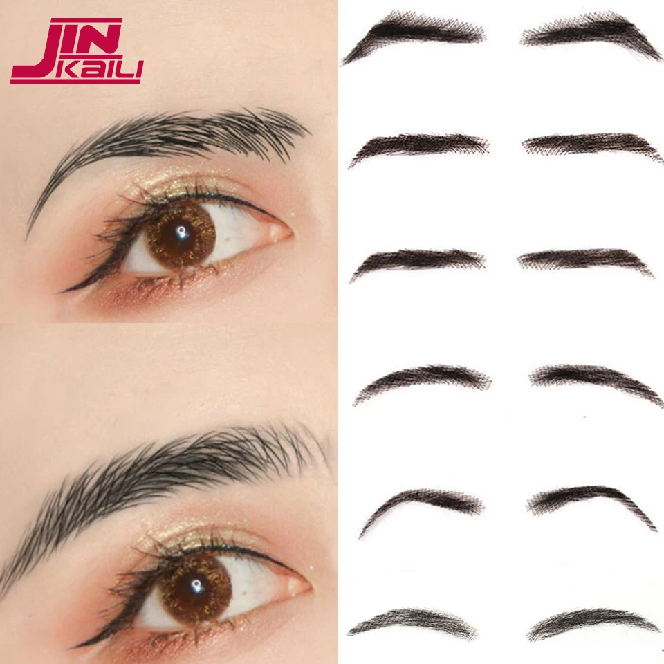 JINKAILI-Synthetic-Lace-False-Eyebrows-Handcrafted-Black-Party-Wedding ...