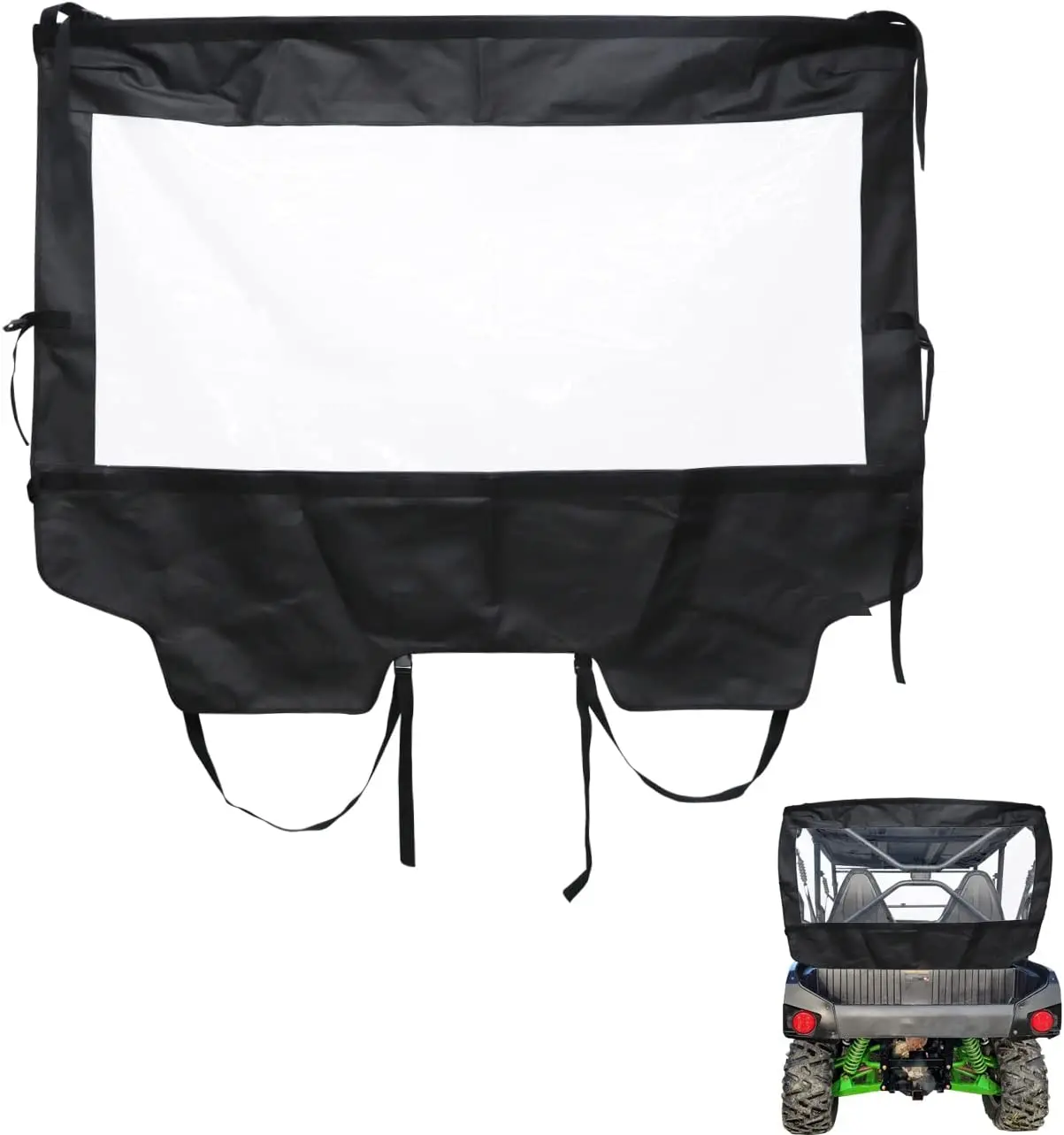 UTV Rear Windshield Rear Window Rear Wind Guard for Kawasaki Teryx4 800 ...