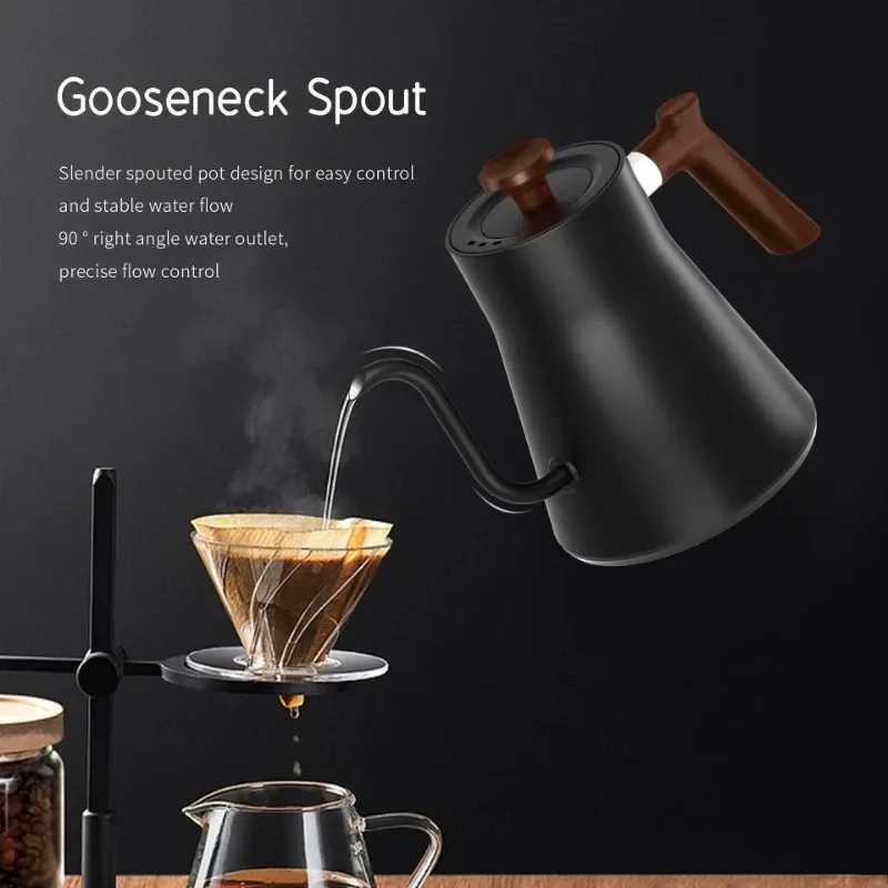 Electric-Gooseneck-Kettle-900ML-Hand-Brew-Coffee-Pot-Smart-Teapot ...