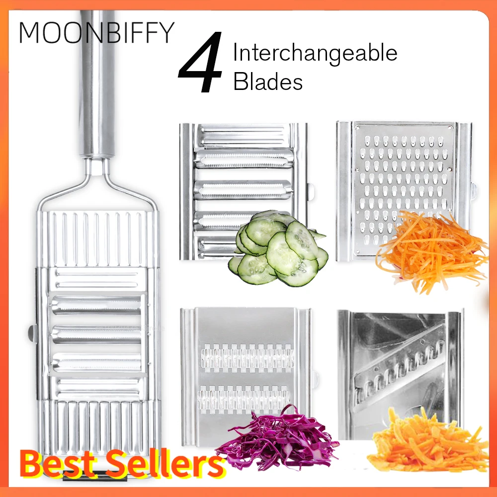 Shredder-Cutter-Stainless-Steel-Portable-Manual-Vegetable-Slicer-Easy ...