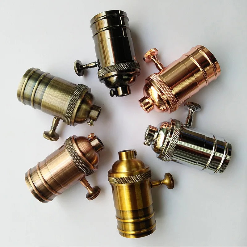 Electroplated copper Light Holder brass material silver/antique brass ...