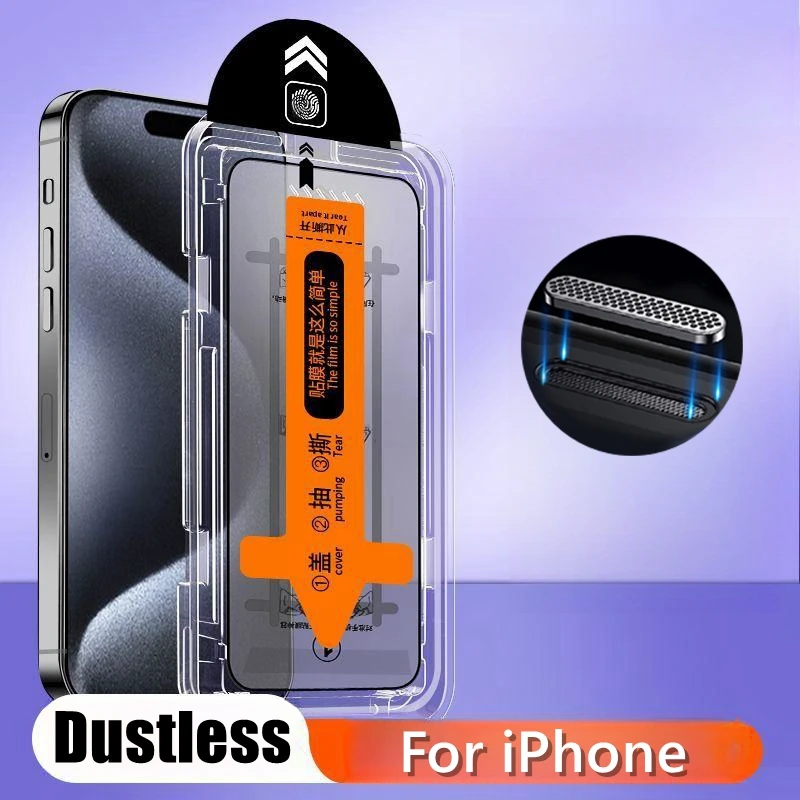 Premium-Tempered-Glass-for-iPhone-15-Pro-Max-15pro-15-Plus-Dustless ...