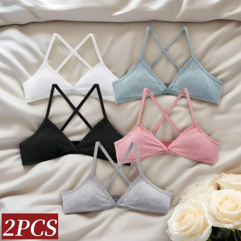 2Pcs/Set Vneck Bras For Women Push Up Bra Without Pads Sexy Lingerie ...