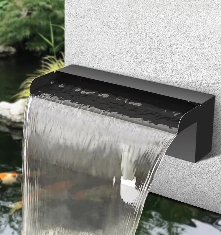 Stainless steel waterfall spout water wall, water curtain, water ...