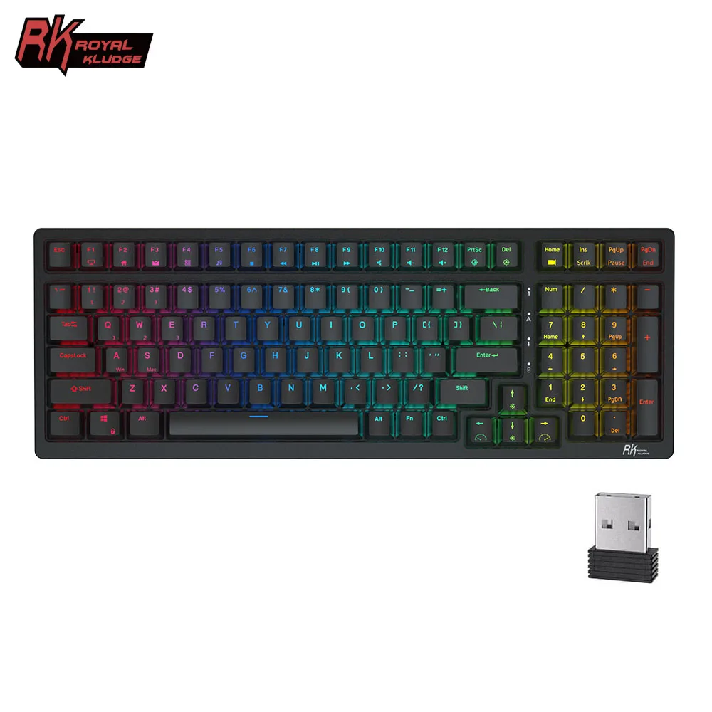Rk98 Royal Kludge Wireless Mechanical Keyboard With 98keys Gaming Rgb ...
