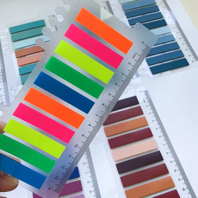Pequeno Retangular Fluorescente Sticky Sticky Strip, Índice ...