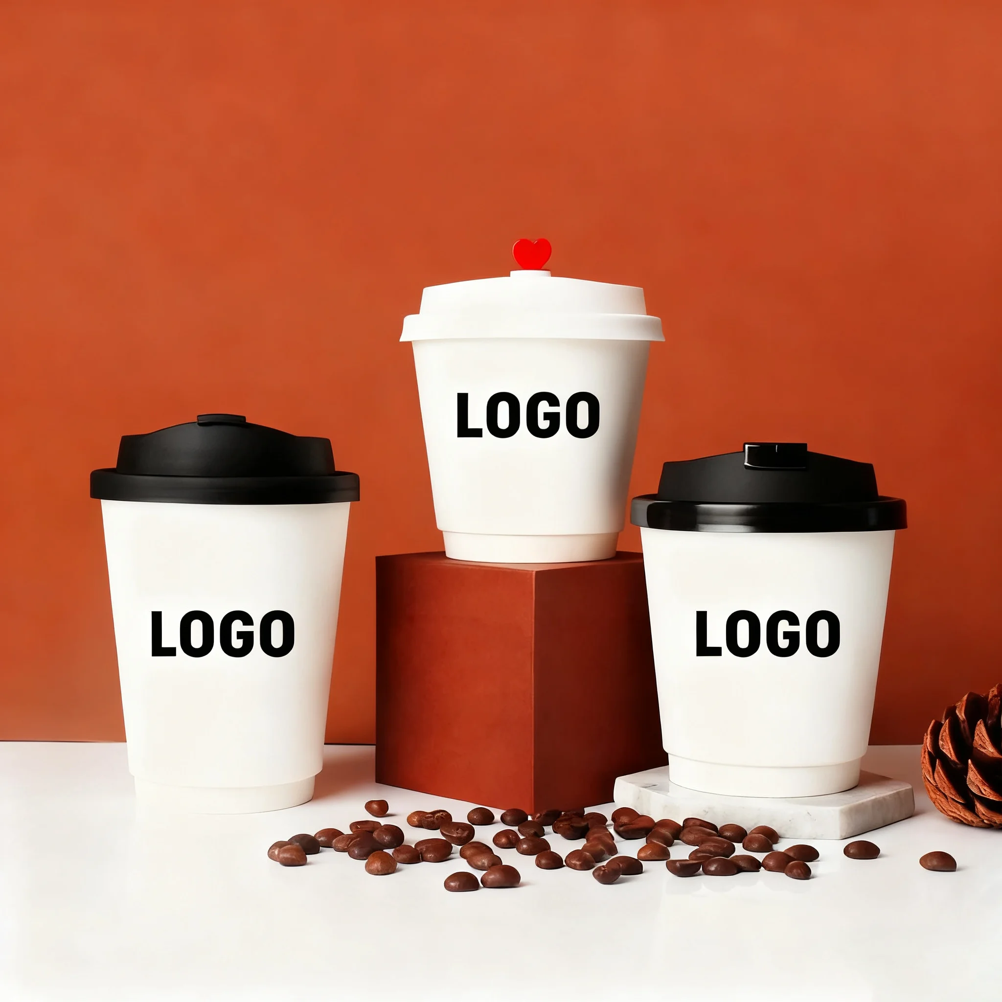 wholesale 500pcs 250ml 280ml 330ml 400ml double wall coffee cup ...