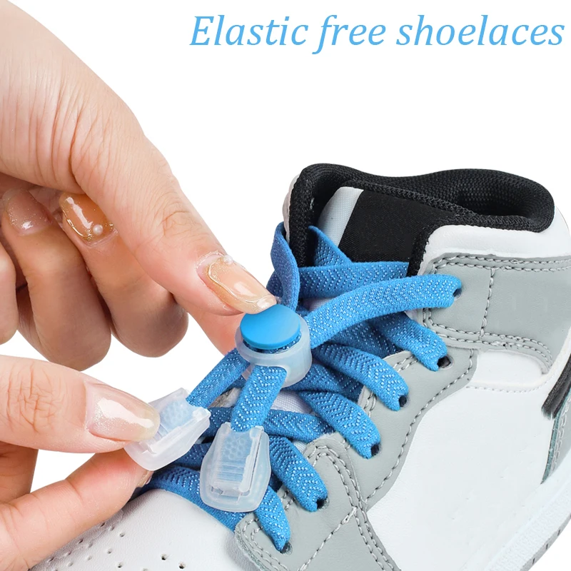 New-Elastic-Laces-Spring-Lock-Shoelace-Flat-Rubber-Bands-Shoelaces-for ...