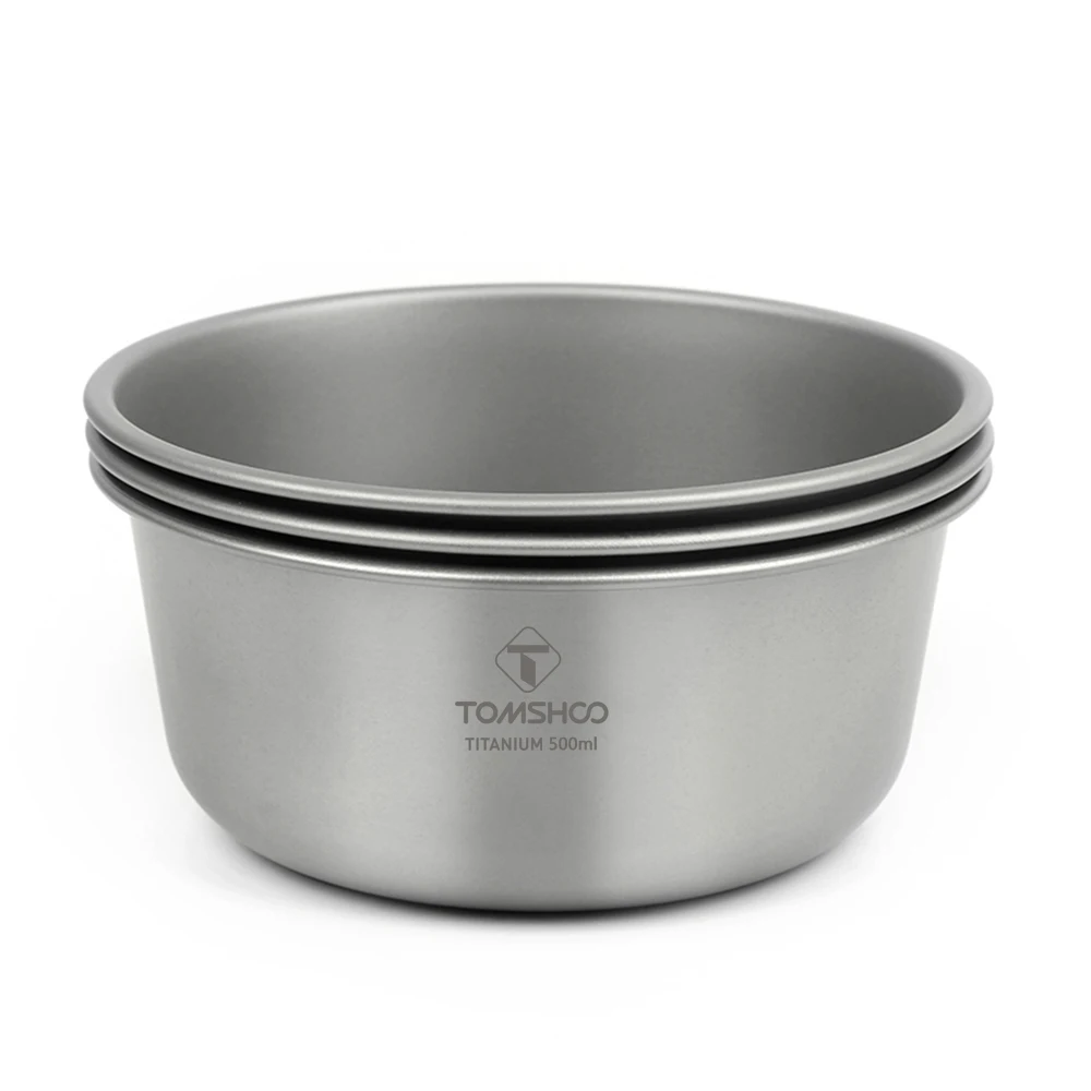 Tomshoo-500ml-Food-Container-Stackable-Titanium-Bowl-Outdoor-Camping ...