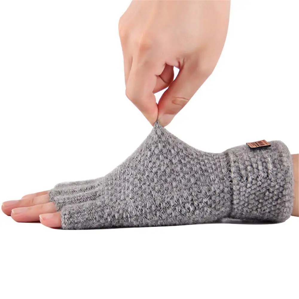 Winter-Fingerless-Gloves-For-Men-Half-Finger-Writting-Office-Knitted ...