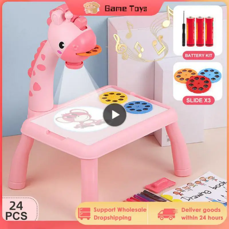 Children-Led-Projector-Art-Drawing-Table-Toys-Kids-Painting-Board-Desk ...