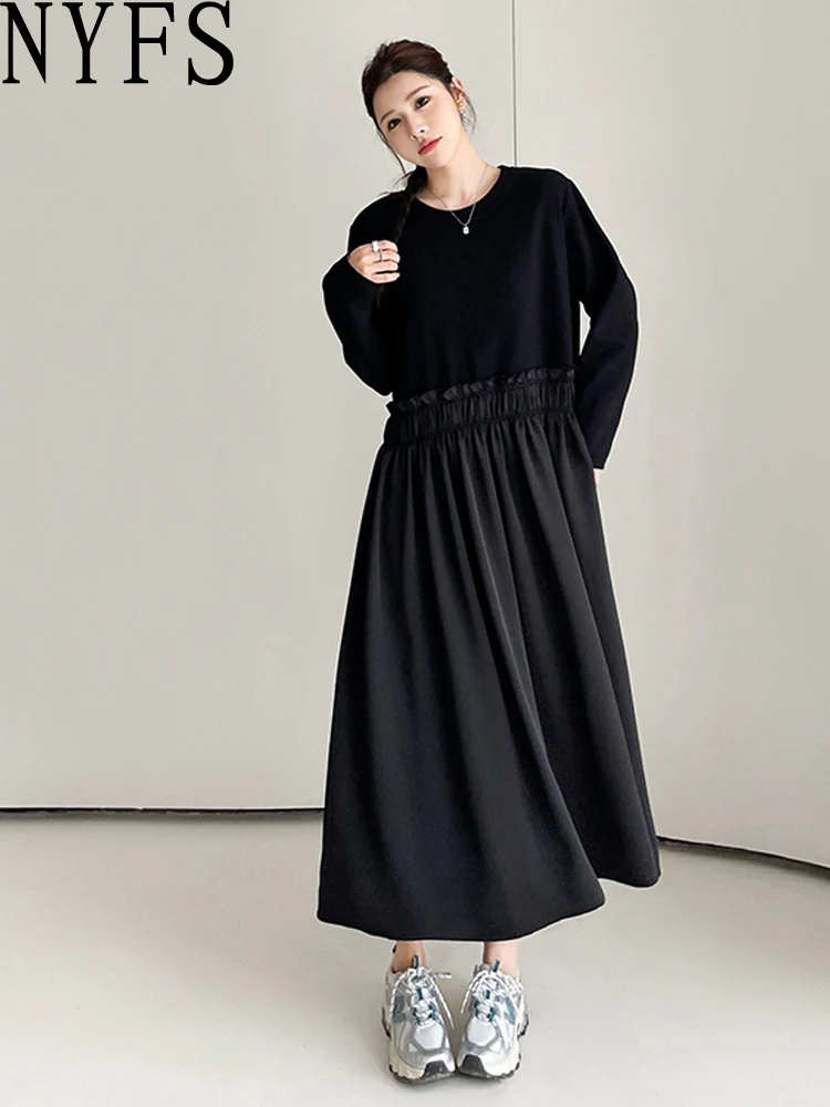 NYFS-2024-Autumn-New-Korea-Woman-Dress-Vestidos-Robe-Elbise-Loose-Plus ...