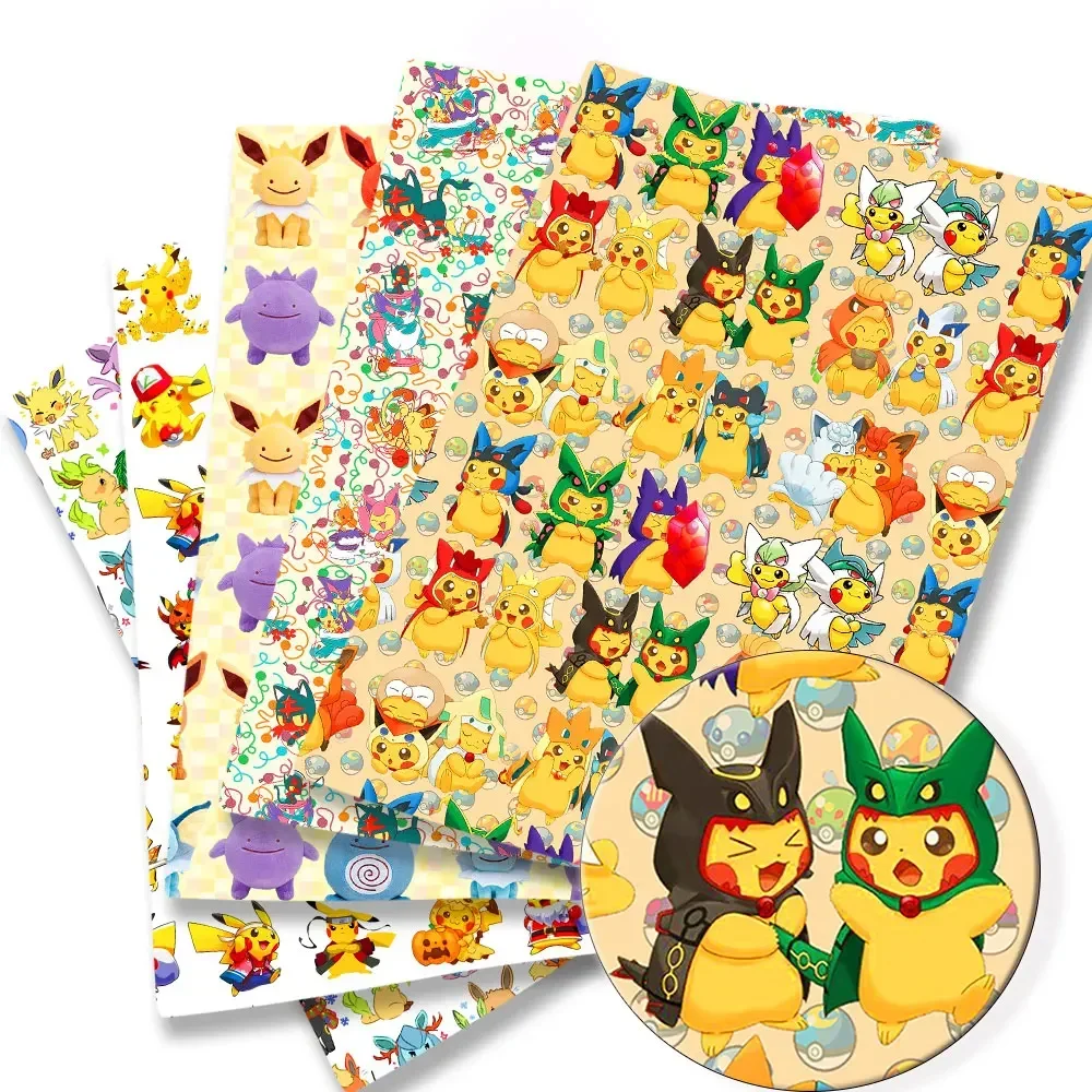 Pokemon Cartoon Fabric140*50cm Handmade Sewing Patchwork Quilting Baby ...