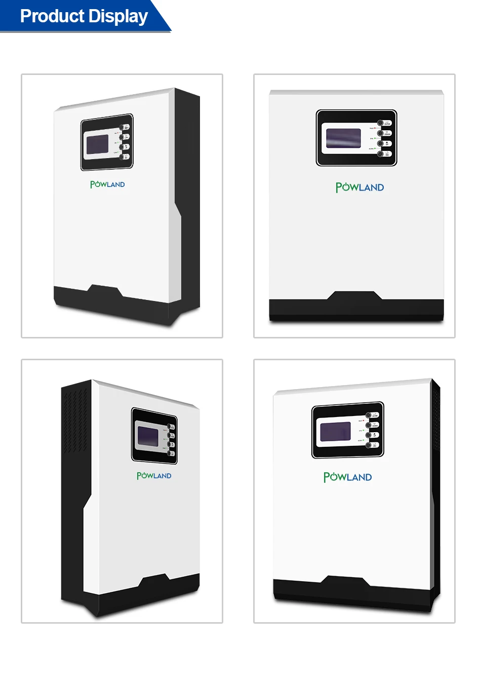 POWLAND 5.5KW Solar Inverter 100A MPPT Charge Controller 48V 230V Pure ...