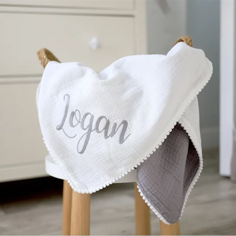 Personalised Baby Blanket, Custom Embroidered Name Boy & Girl Baby ...