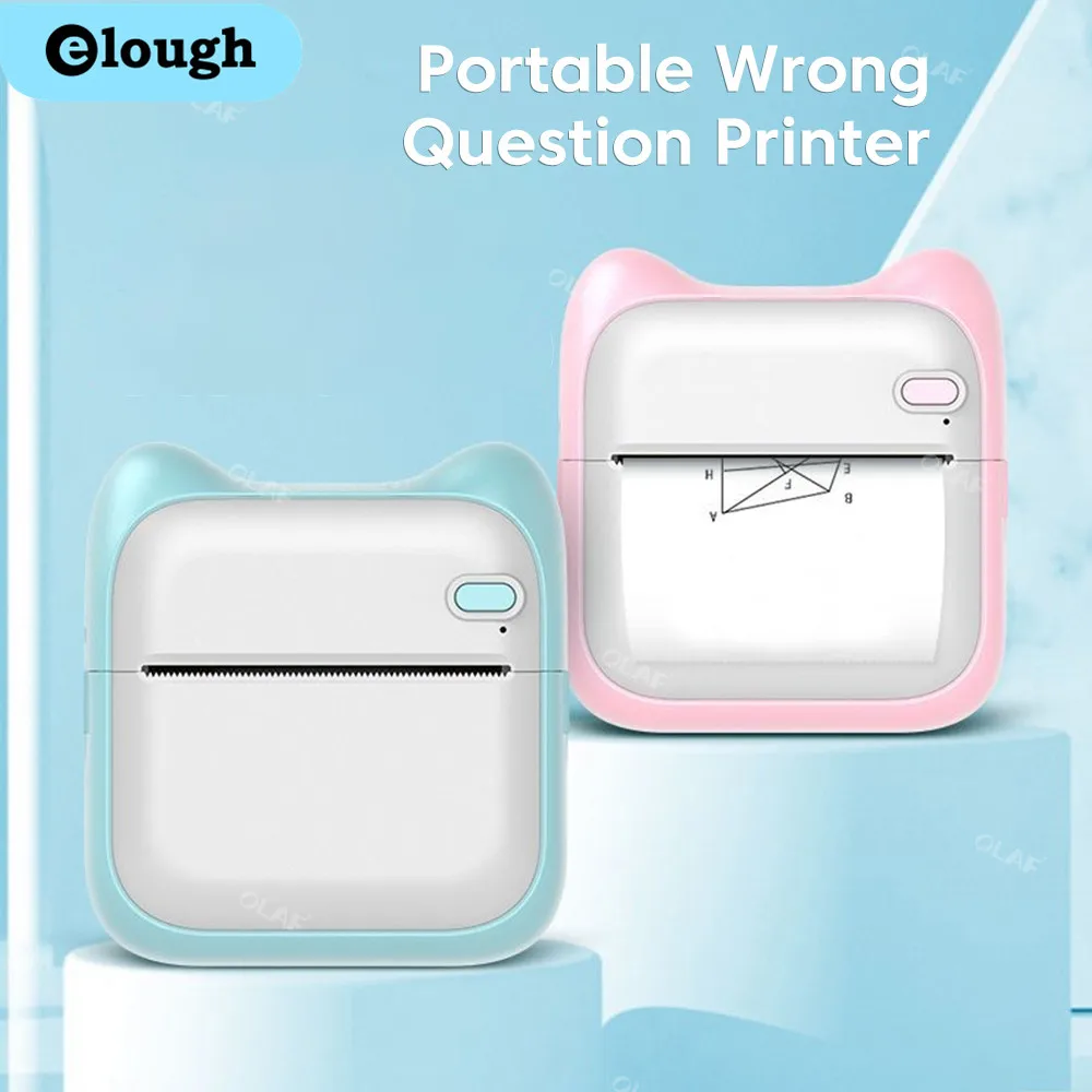 Elough Mini Thermal Printer Smart Wireless Pocket Portable Bluetooth ...