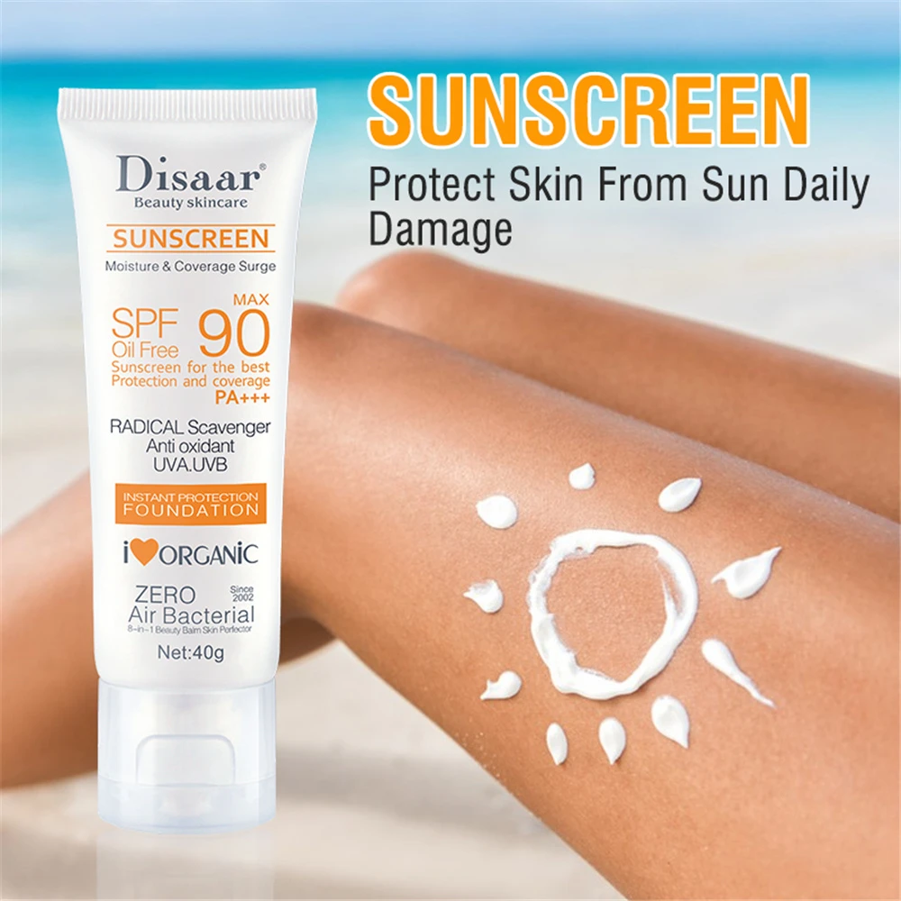 Disaar SPF 90 Face Sunscreen Whitening Sunblock Skin Protective Cream ...