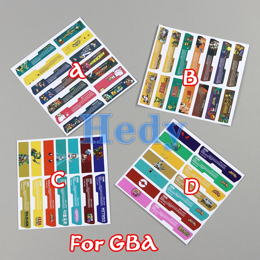 50sets-For-Gameboy-Advance-SP-For-GBA-SP-GBA-Console-Game-Theme-Sticker ...