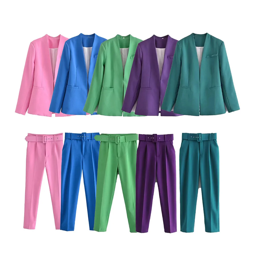 2024-Women-s-Fashion-New-Multi-color-V-neck-Casual-Suit-Pants-Set.jpg