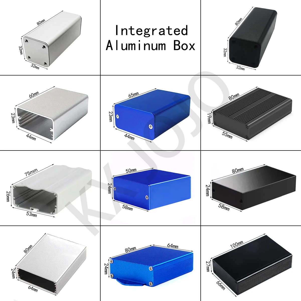 Aluminum-Enclosure-Integrated-Box-Silver-Black-Blue-Waterproof-Box ...