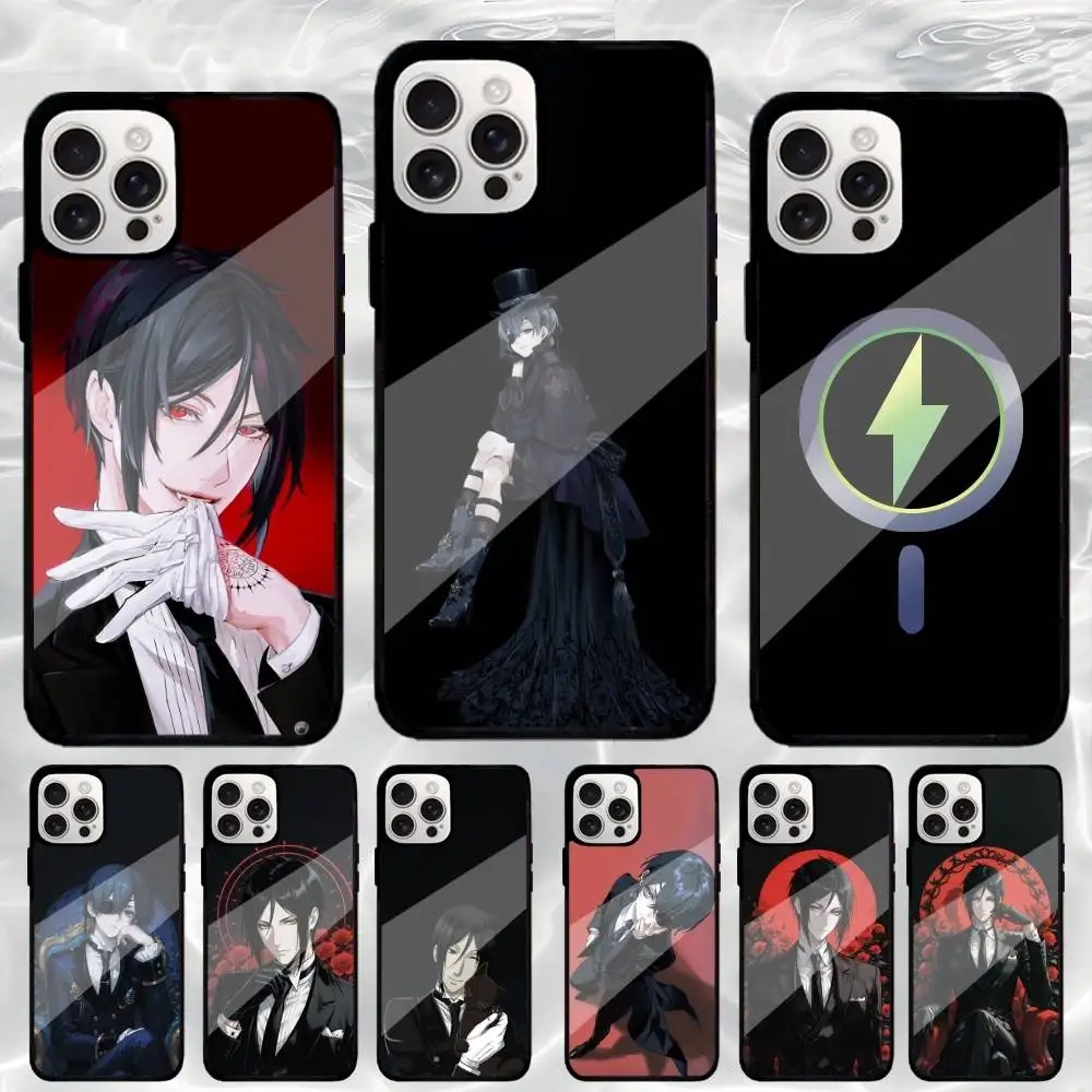 B-Black Sebastian Ciel B-Butler Phone Case For iPhone17,16,15,14,13,12 ...